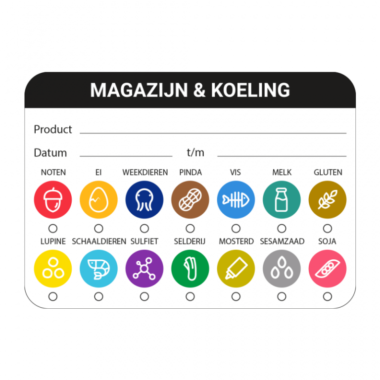 Food Labels Magazijn Koeling - Biologische wateroplosbare HACCP ...